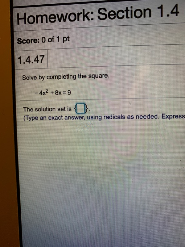 Solved Homework Section 1 4 Score 0 Of 1 Pt 1 4 47 Solve