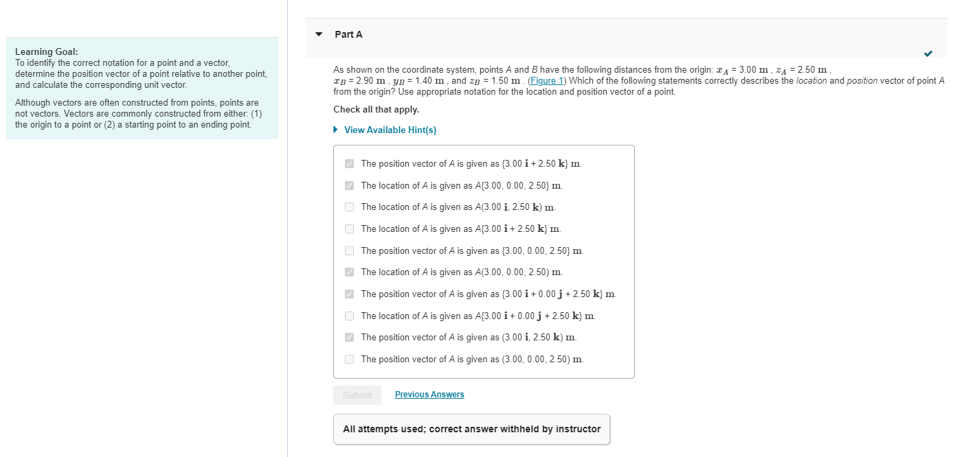 Solved Learning Goal: To identify the correct notation for a | Chegg.com