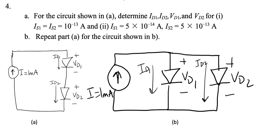 Solved 4. a. For the circuit shown in (a), determine | Chegg.com