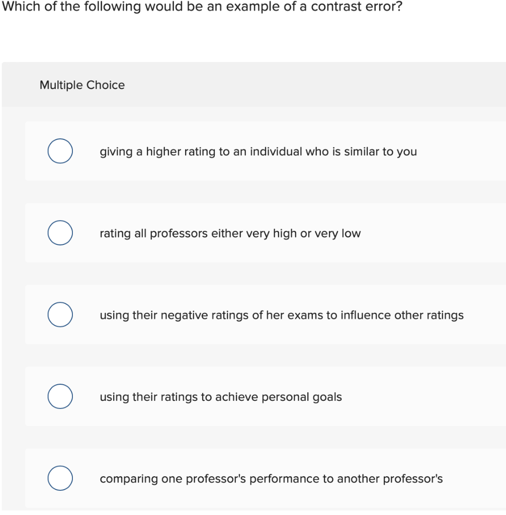 Solved 1. Common Errors in Performance Evaluations Common | Chegg.com