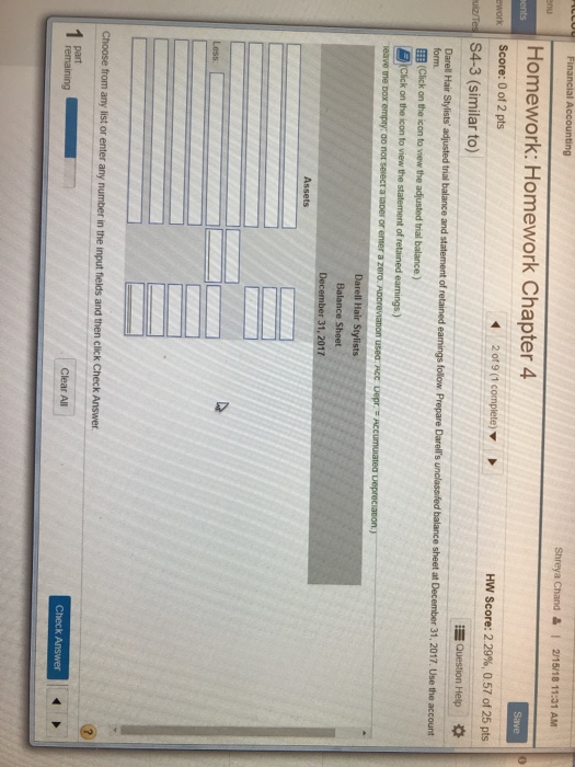 Solved Homework Homework Chapter 4 Hw Score 2 29 0 57 Of