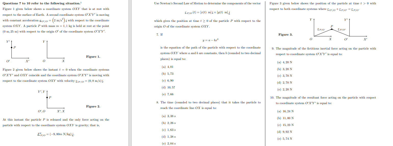 Solved Questions 7 to 10 refer to the following situation. 1 | Chegg.com