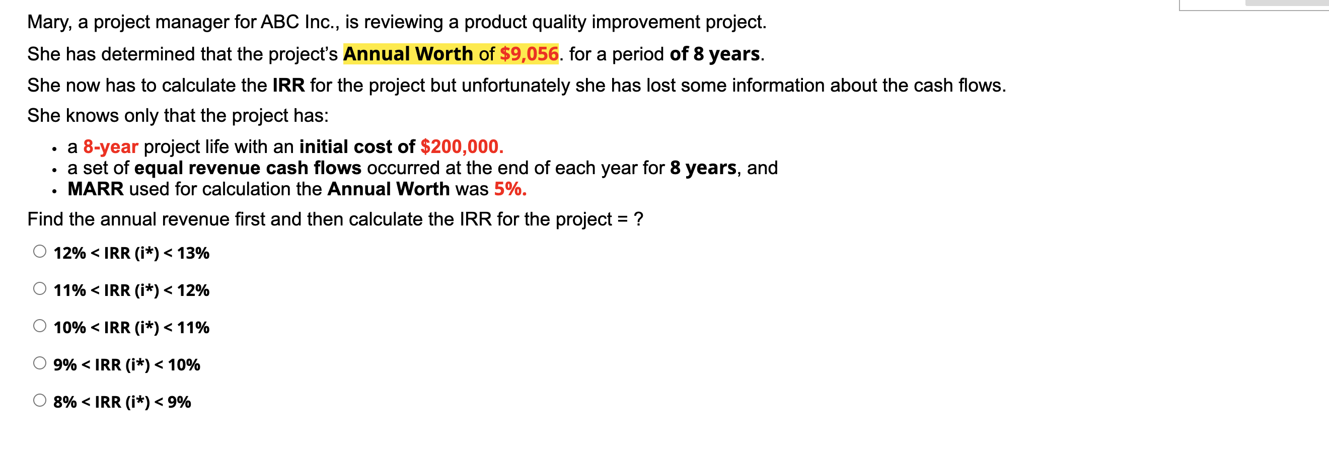 Solved Mary, a project manager for ABC Inc., is reviewing a | Chegg.com