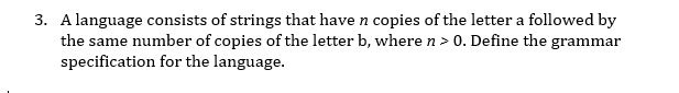Solved 3. A language consists of strings that have n copies | Chegg.com