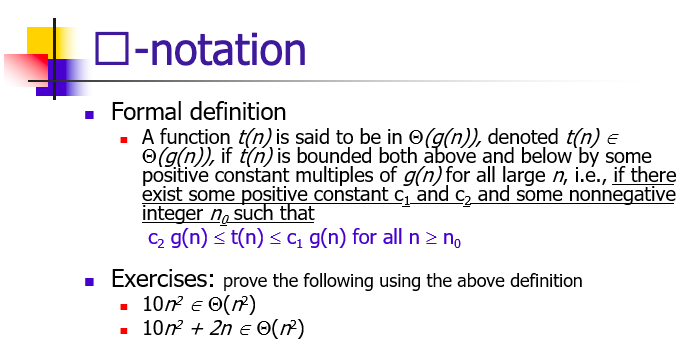 Solved O-notation 1 • Formal definition • A function t(n) is | Chegg.com