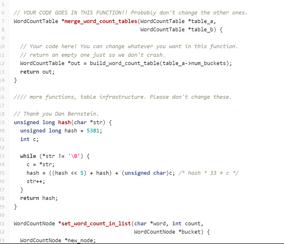four For this function, you're given a datastructure | Chegg.com