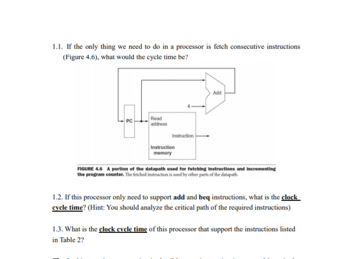 201 9計算機組織Homework 5 Given a processor implemented by | Chegg.com