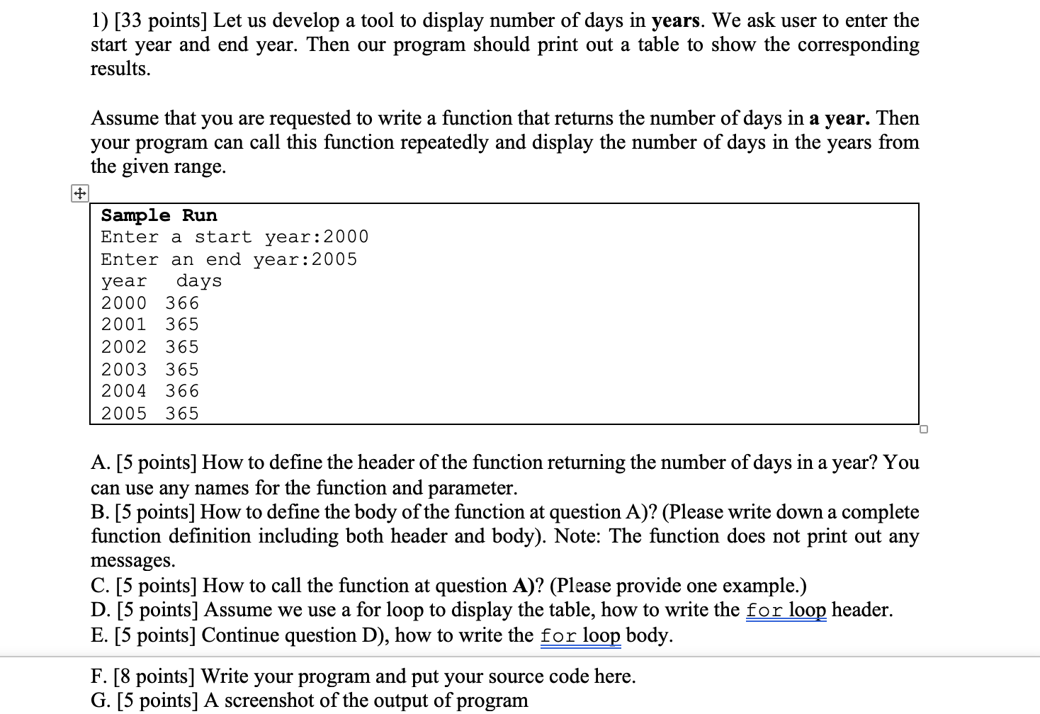 Solved 1) [ 33 points] Let us develop a tool to display | Chegg.com
