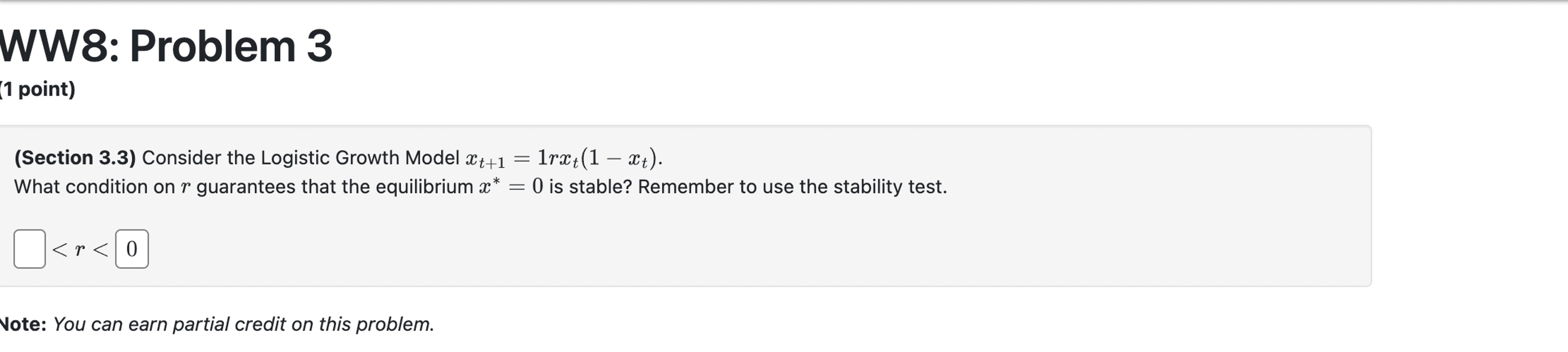 Solved WW8: Problem 3(1 ﻿point)(Section 3.3) ﻿Consider the | Chegg.com