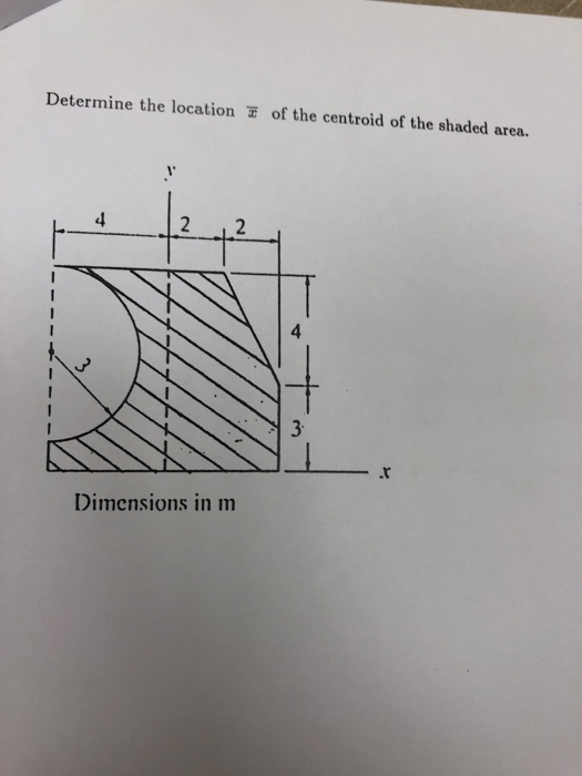 Solved Determine the location /x of the centroid of the | Chegg.com
