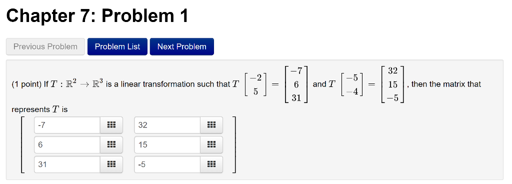 Solved: If T:R2→R3T:R2→R3 Is A Linear Transformation Such ... | Chegg.com
