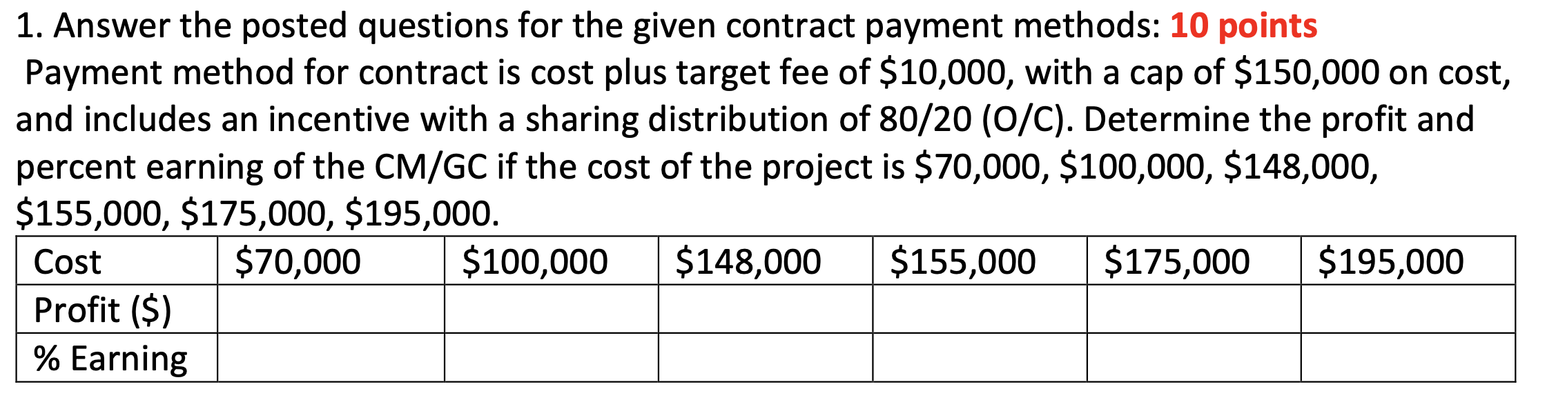 Solved 1. Answer the posted questions for the given contract | Chegg.com