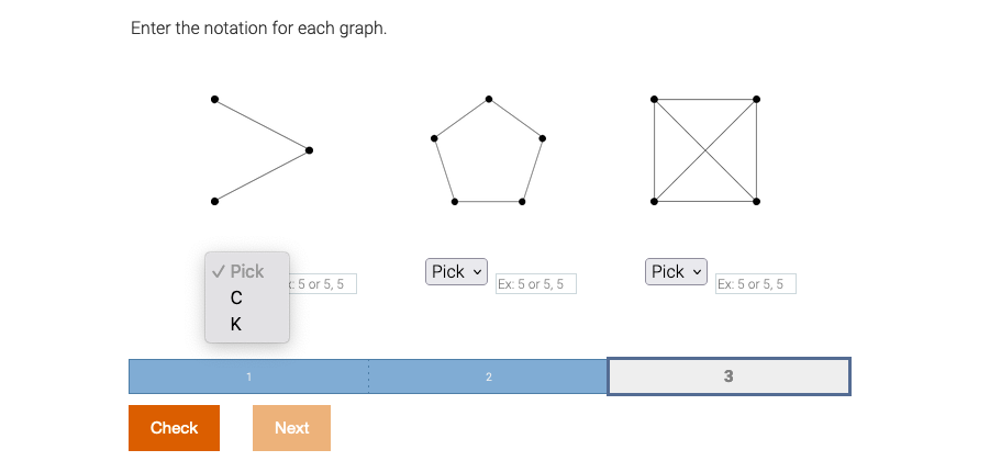 Solved Enter the notation for each graph.Fill in the missing | Chegg.com