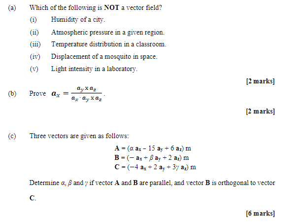 Solved Which of the following is NOT a vector field? (1) | Chegg.com
