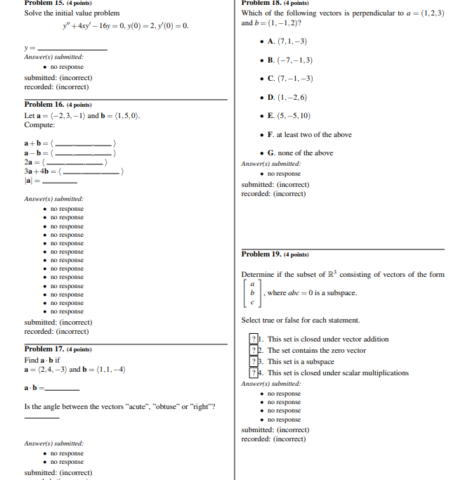 Solved Problem 15. (4 points) Solve the initial value | Chegg.com Solved Problem 15. (4 points) Solve the initial value | Chegg.com