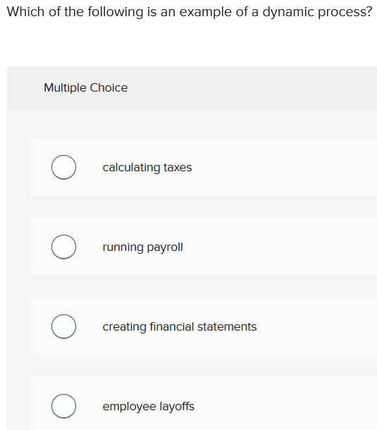 Solved Which of the following is an example of a dynamic | Chegg.com
