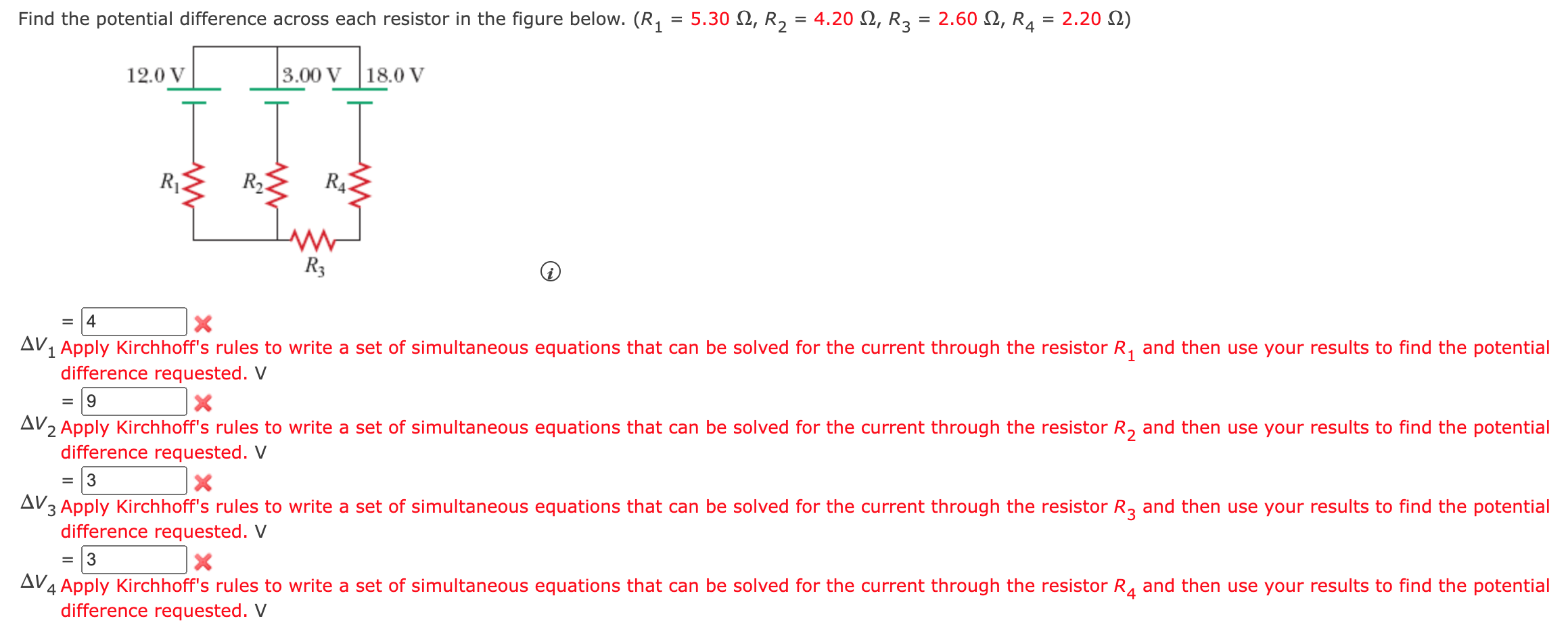 Find the potential difference across each resistor in | Chegg.com