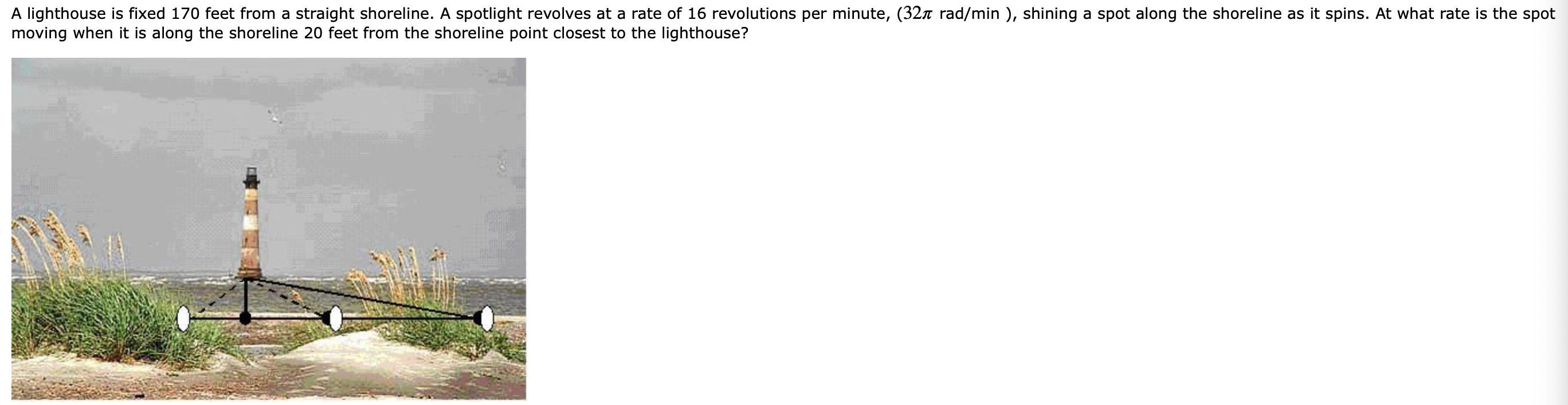 Solved moving when it is along the shoreline 20 ﻿feet from | Chegg.com