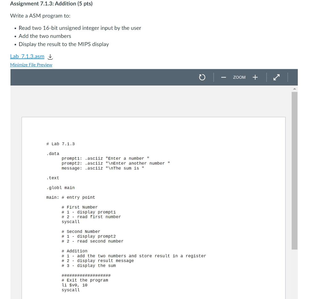 Solved a) Write a ASM program to: Generate a random number | Chegg.com