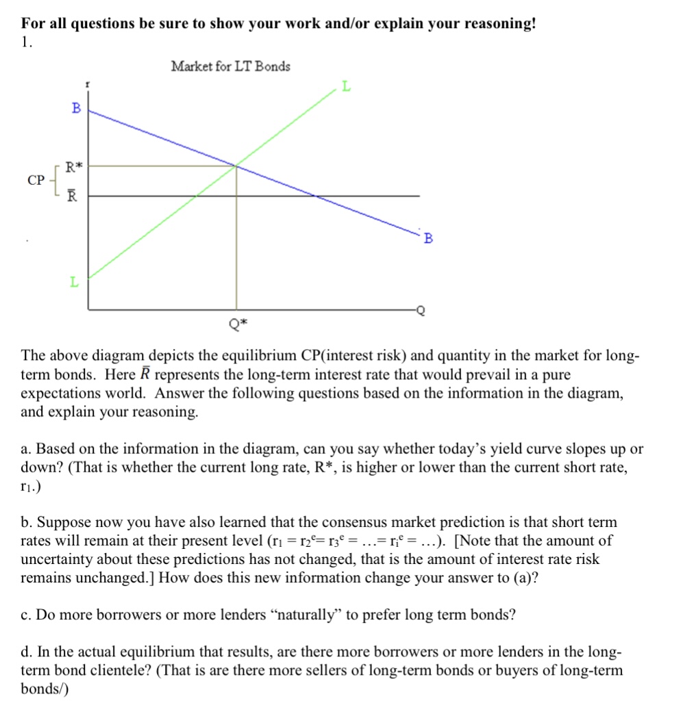 Solved For all questions be sure to show your work and/or | Chegg.com