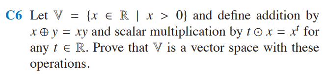 Solved 1. Use the definition from set V, addition, scalar | Chegg.com