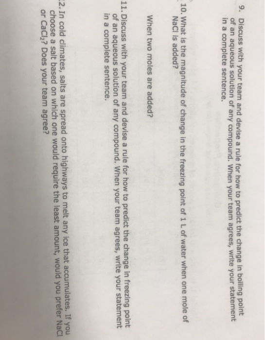 Solved 9. Discuss with your team and devise a rule for how | Chegg.com