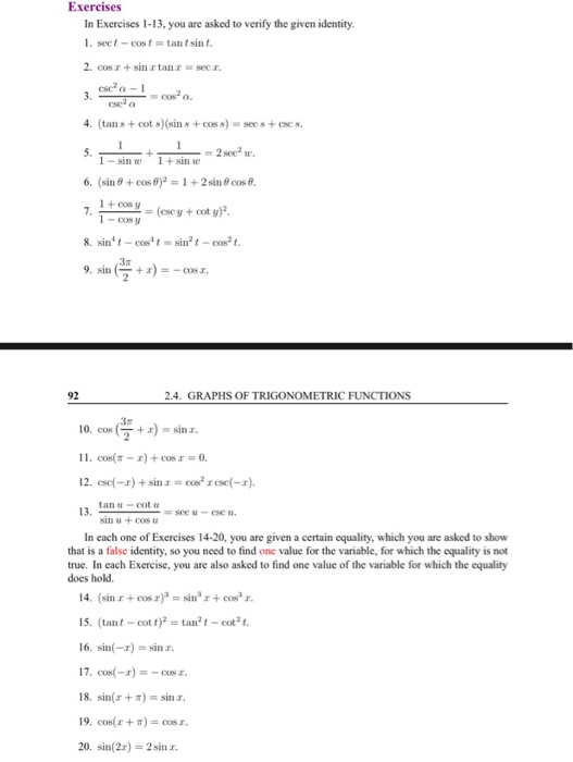 Solved Exercises In Exercises 1-13, you are asked to verify | Chegg.com
