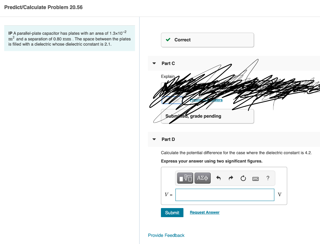 Solved Predict/Calculate Problem 20.56 IP A parallel-plate | Chegg.com