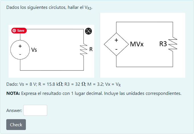 Solved Given the following circuits, find VR3.Given: Vs = 8 | Chegg.com