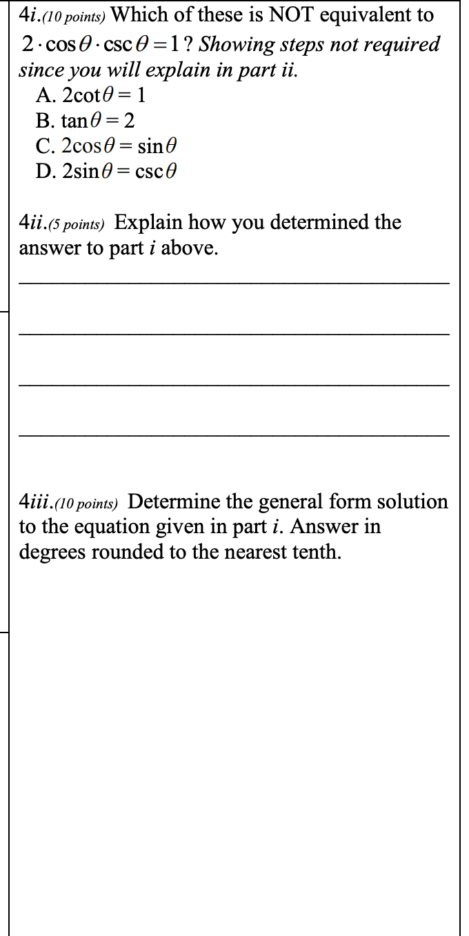 Solved Please provide a written explanation fo 4ii and make | Chegg.com