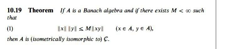 Solved 10.19 Theorem If A is a Banach algebra and if there | Chegg.com