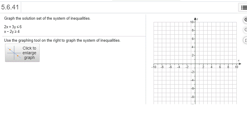 Solved 5.6.41 Graph the solution set of the system of | Chegg.com