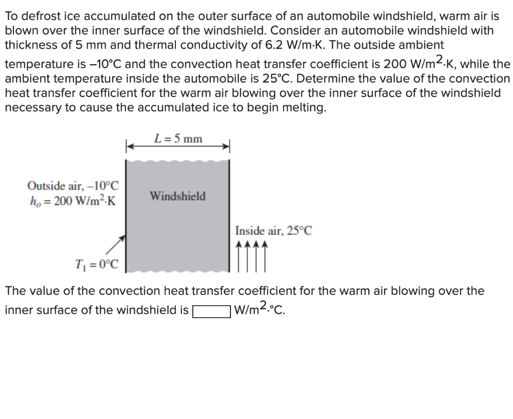 Solved To defrost ice accumulated on the outer surface of an | Chegg.com
