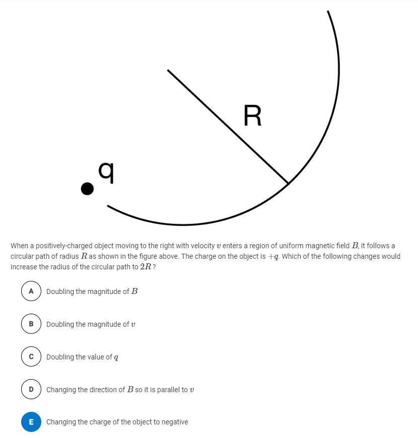 Solved R q When a positively-charged object moving to the | Chegg.com