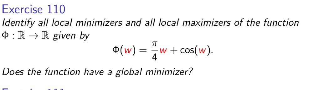 Solved Exercise 110 Identify all local minimizers and all | Chegg.com