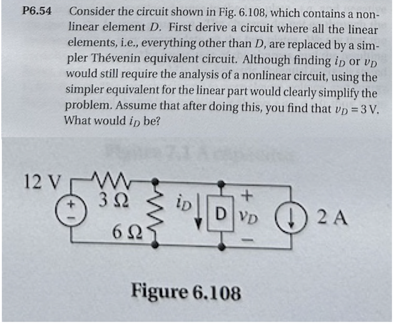 Solved P6.54 Consider the circuit shown in Fig. 6.108 , | Chegg.com