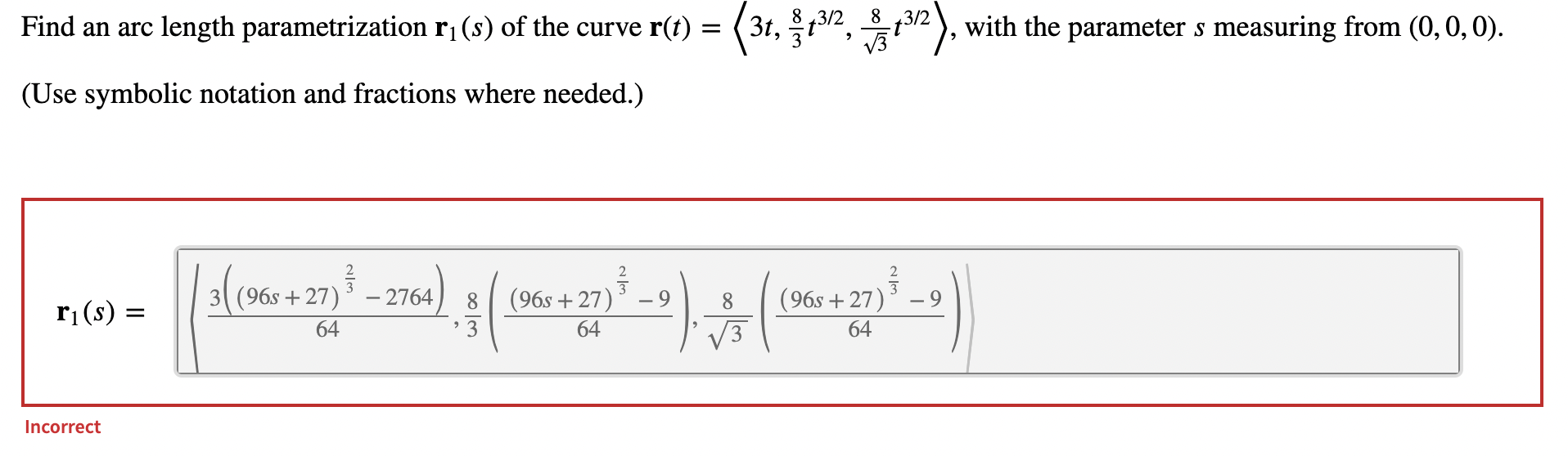 Solved 8 Find an arc length parametrization ri(s) of the | Chegg.com