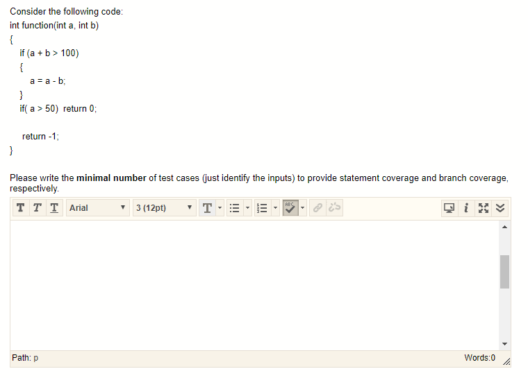 Solved Consider the following code: int function(int a, int | Chegg.com