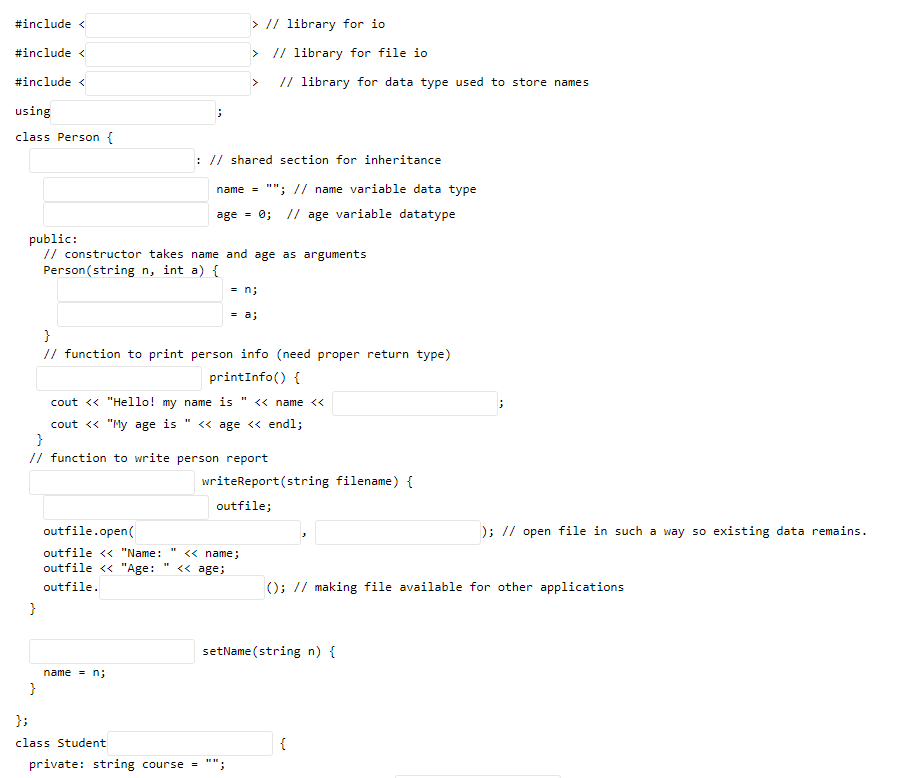 Solved #include // library for io // library for file io | Chegg.com