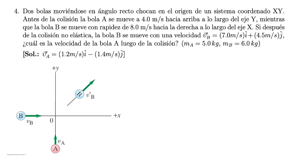 Solved Two balls moving at right angles collide at the | Chegg.com