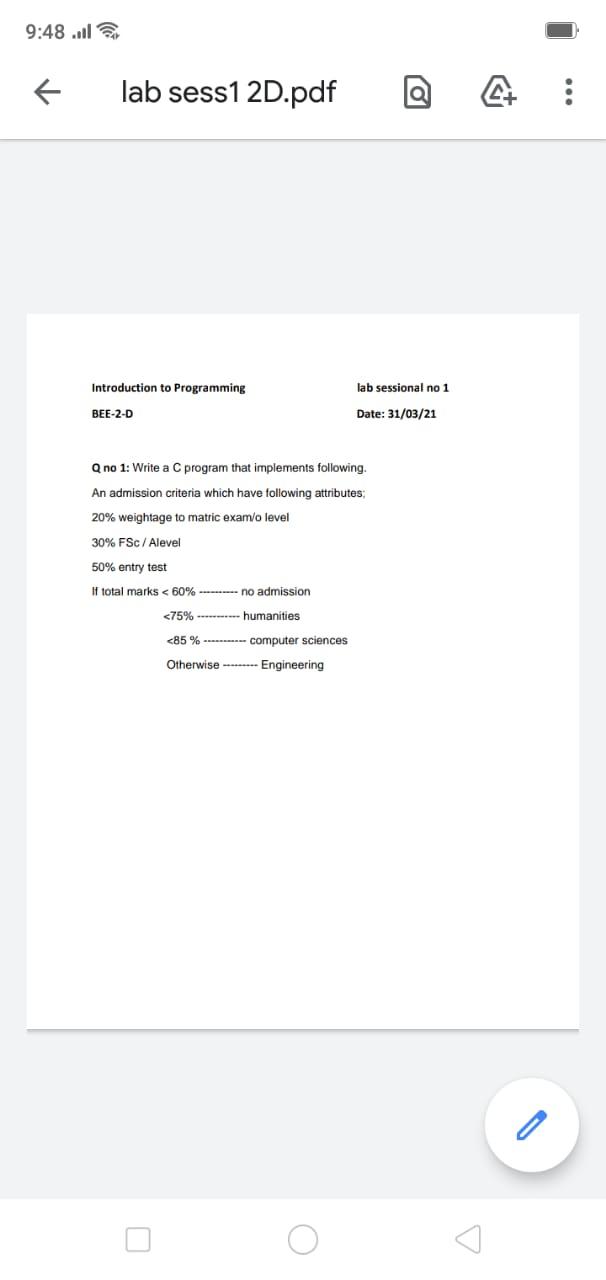 Solved جال. 9:48 lab sess1 2D.pdf 4 : Introduction to | Chegg.com