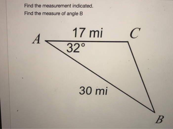 Solved Find the measurement indicated. Find the measure of | Chegg.com