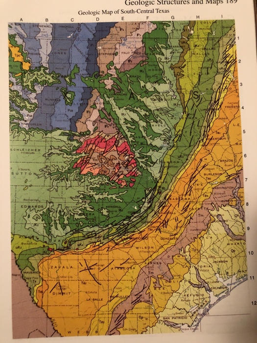 Solved The following two geologic maps 188-191) are of the | Chegg.com