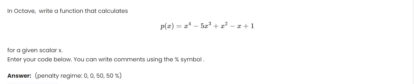 Solved In Octave, write a function that calculates | Chegg.com