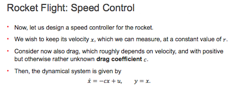 Rocket Flight: Speed Control • Now, let us design a | Chegg.com