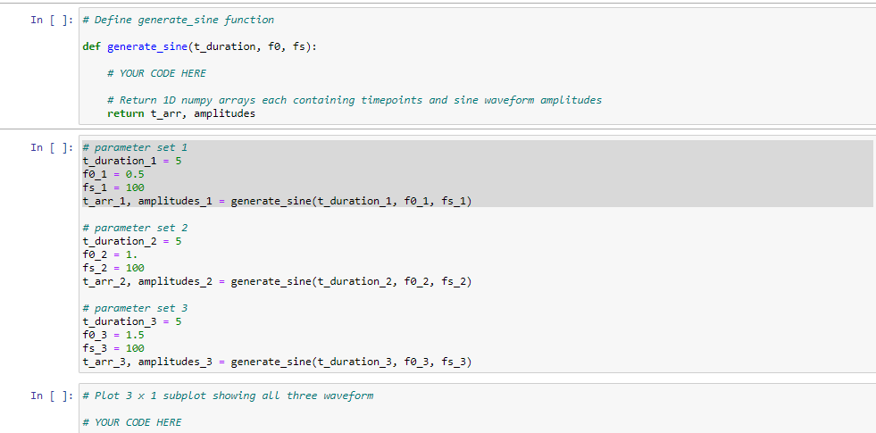 Solved Exercise 3: Sinusoidal Generator 0 (t_duration, fo, | Chegg.com