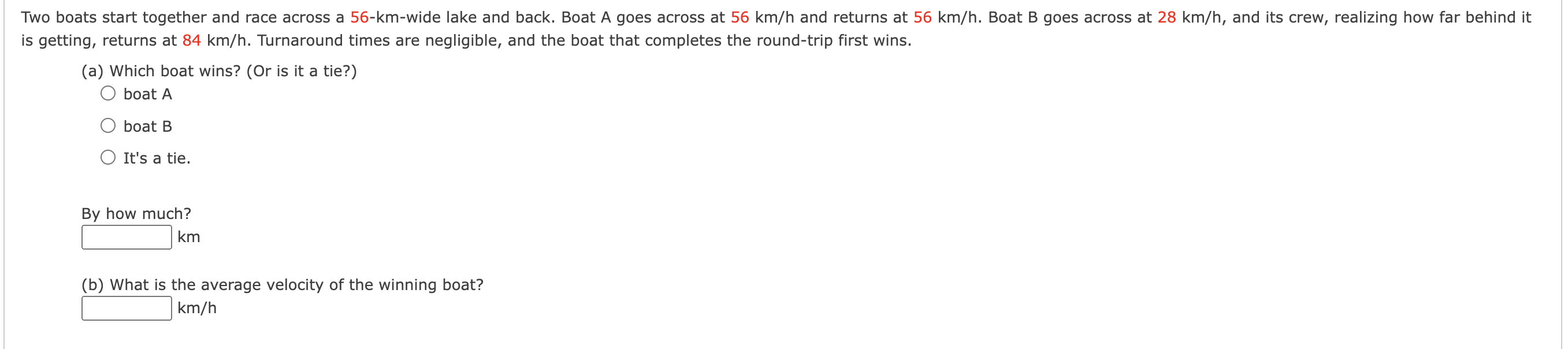 Solved is getting, returns at 84 km/h. Turnaround times are | Chegg.com