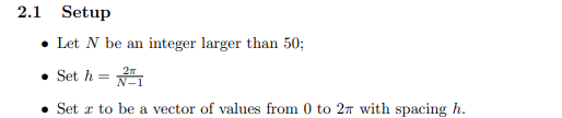 Solved 2.1 Setup • Let N be an integer larger than 50; • Set | Chegg.com