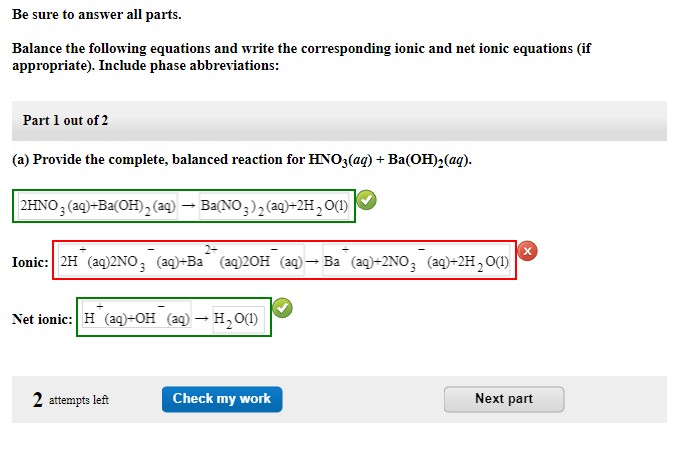 Solved Be sure to answer all parts. Balance the following | Chegg.com