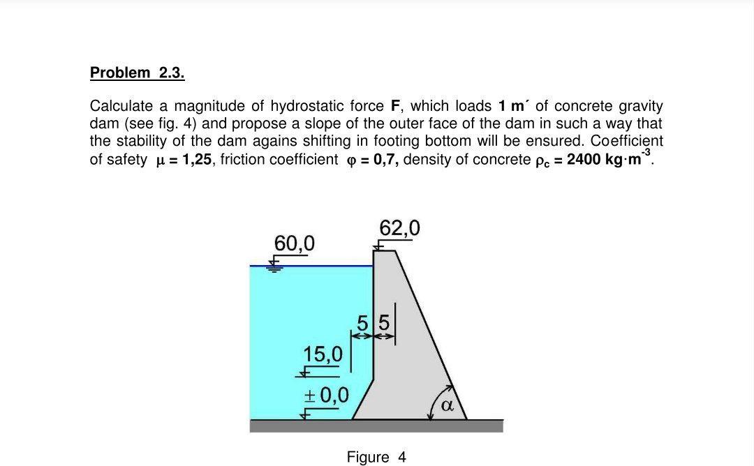 Solved Problem 2.3. Calculate a magnitude of hydrostatic | Chegg.com